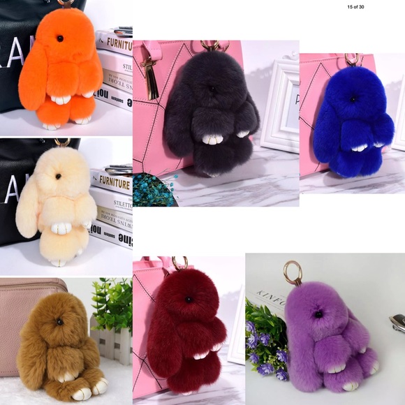 Accessories | Just In Super Cute Pom Pom Bunny Keychains | Poshmark